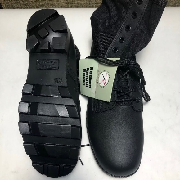 Rothco | Shoes | Black Leather Military Rothco Jungle Boots | Poshmark